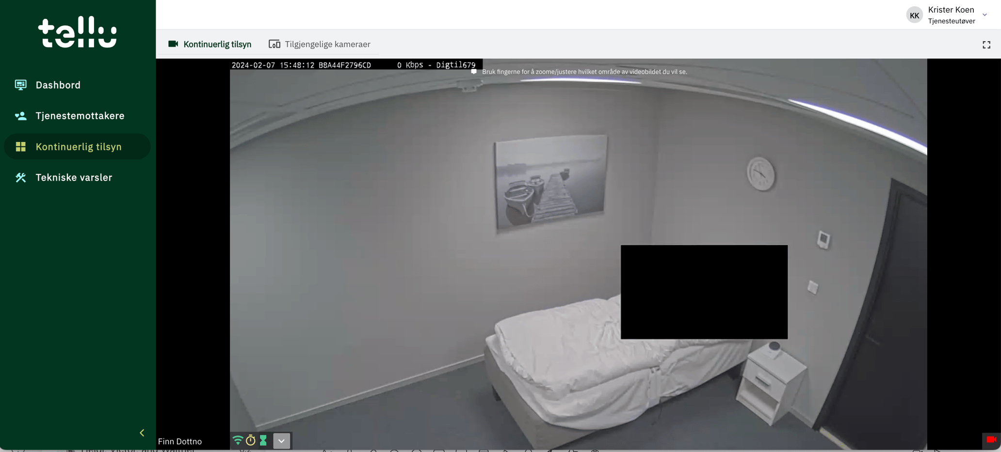 Tjenestebeskrivelse kontinuerlig tilsyn